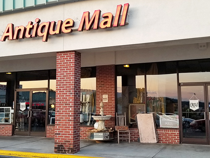 That iconic orange signage beckons like a lighthouse for collectors navigating the sea of tourist traps in Pigeon Forge.