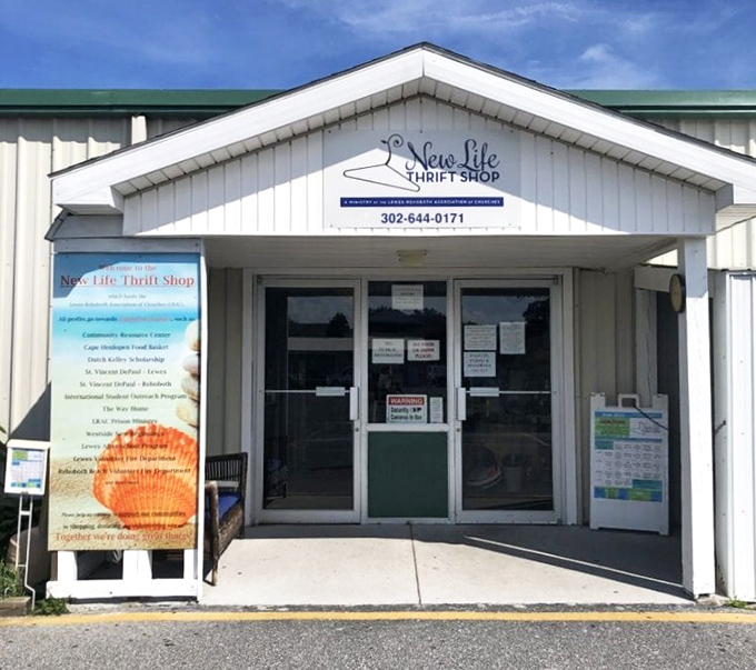 Like the wardrobe to Narnia, these modest glass doors are the gateway to a wonderland of secondhand delights.
