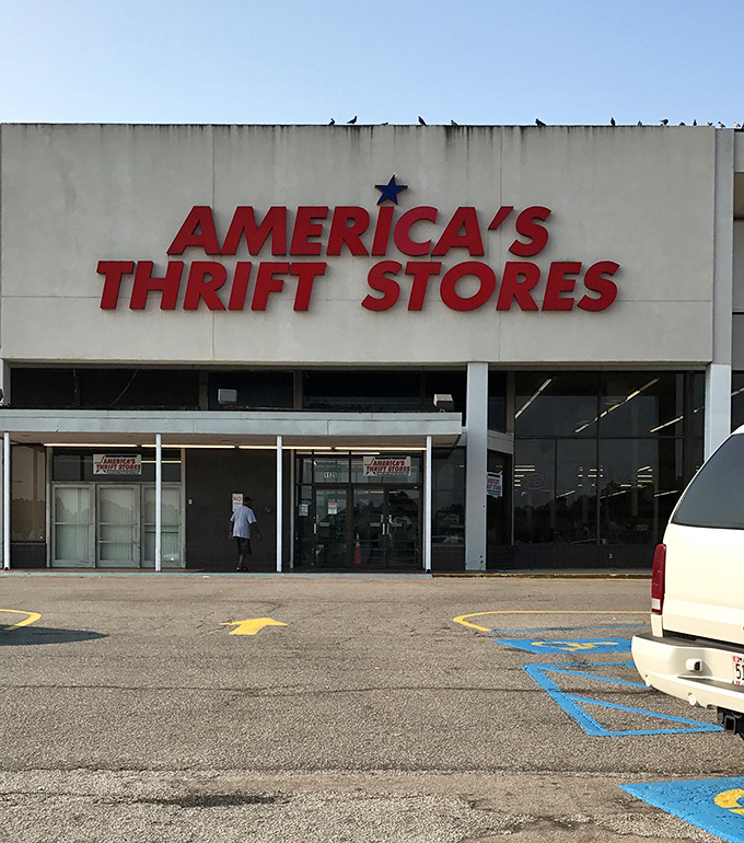 This classic red signage has become a landmark for thrift enthusiasts across Alabama, a siren call for savvy shoppers.