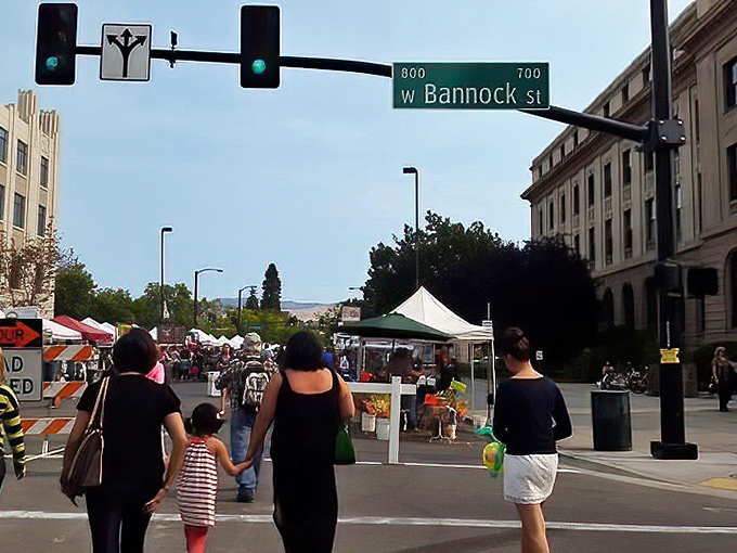 The intersection of W Bannock Street isn't just a crossroads—it's where urban living meets rural bounty in a delicious Idaho handshake.