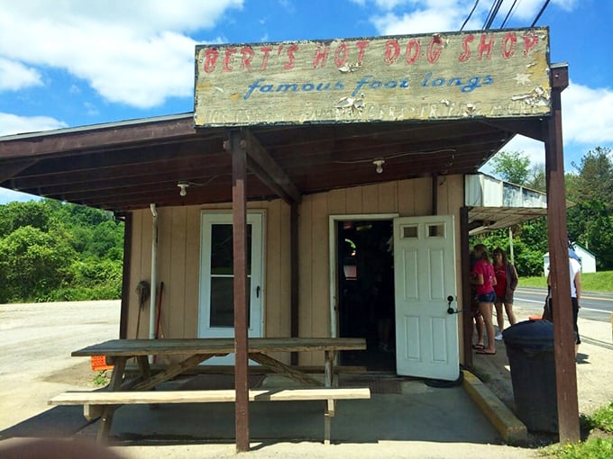Weathered wood, faded paint, and a promise of "famous foot longs" &ndash; this humble fa&ccedil;ade conceals Pennsylvania's worst-kept culinary secret.