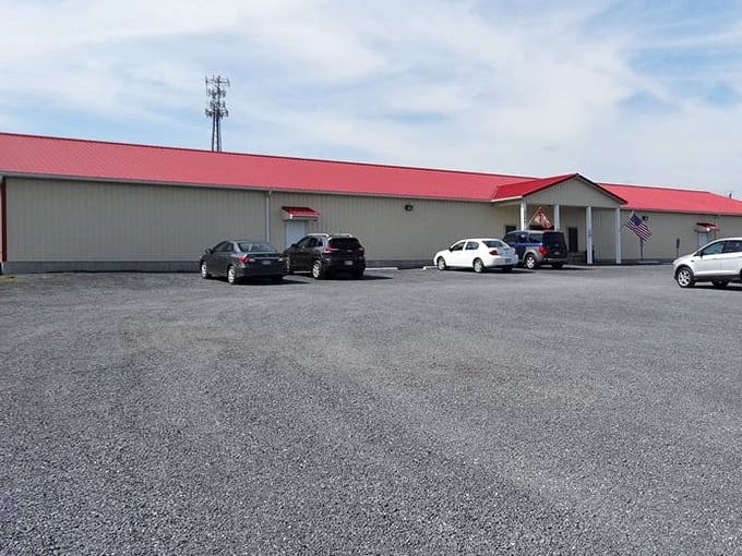 Red roofs and open skies &ndash; the unassuming exterior that houses a universe of yesterday's treasures waiting for tomorrow's homes.