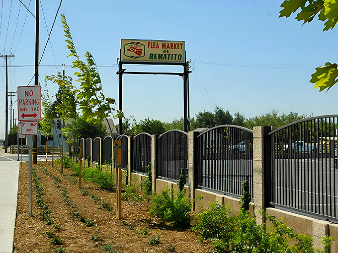 The unassuming entrance belies the wonderland within. This sign has welcomed generations of bargain hunters to Ceres' weekend institution.