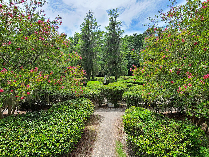 Vibrant azaleas frame manicured pathways in a garden that's been perfecting its beauty routine since before America was even a country.