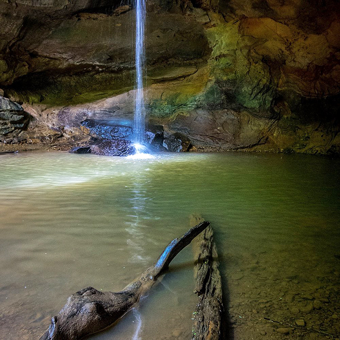 The secret emerald pool looks like Mother Nature's version of an infinity spa &ndash; complete with a natural shower feature.