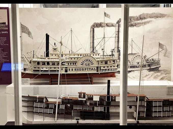 Floating hospitals that saved countless lives &ndash; these intricate models show how medical innovation took to the water when wounded soldiers couldn't come to doctors.