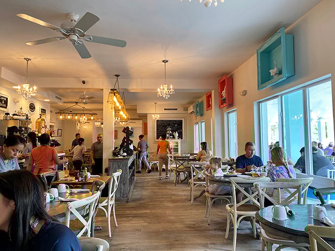 Chandeliers in a breakfast joint? That's how you know they're serious about elevating your morning meal beyond the ordinary drive-thru disappointment. 