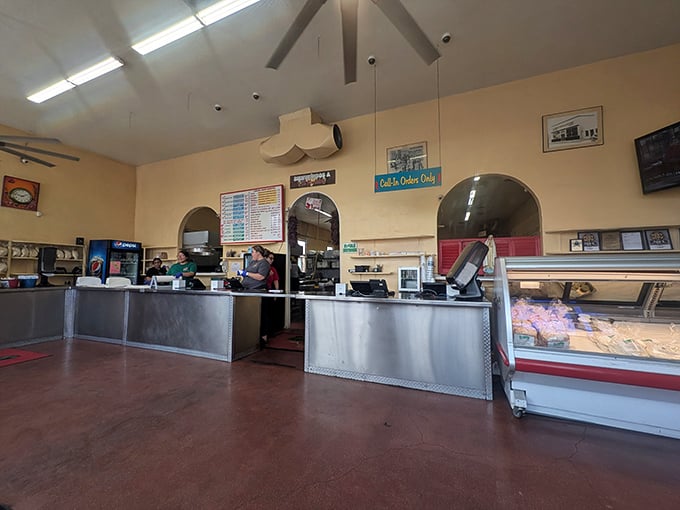 Inside, the no-frills counter service setup speaks volumes: this place prioritizes substance over style, with all energy focused on what matters—the food.