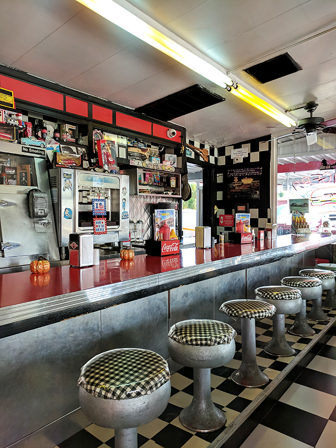 Classic checkered floors and counter seating that hasn't changed since poodle skirts were in fashion. This isn't retro by design&mdash;it's authentic by survival. 