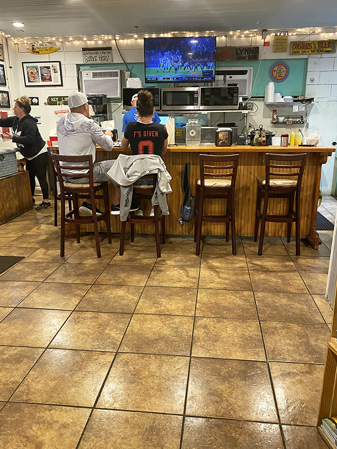 Inside, the no-frills wooden bar is where the magic happens. Grab a stool and prepare for seafood that'll make you question every fancy restaurant you've ever visited.