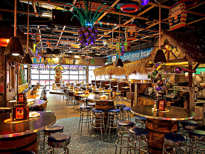 Inside, it's a fiesta for the senses &ndash; colorful decorations dangling from the ceiling create an atmosphere where "Tuesday night" feels like "Saturday night."