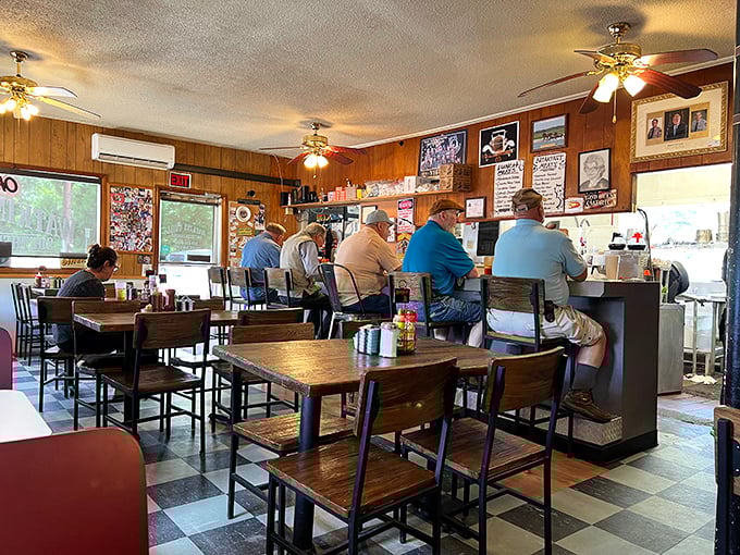 Where breakfast dreams come true &ndash; wood-paneled walls, ceiling fans, and regulars at the counter create the diner symphony every food lover craves.