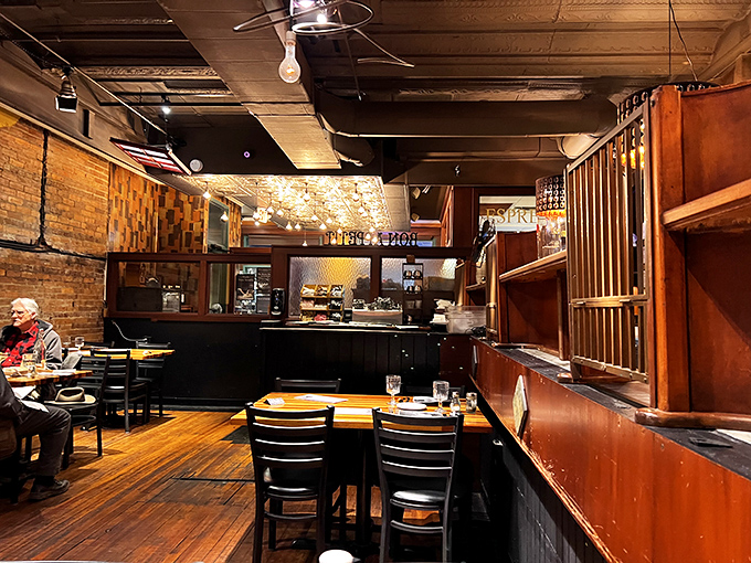 Step inside and the warm wooden floors, exposed brick, and gentle lighting instantly transport you from Ohio to a cozy trattoria in Tuscany.