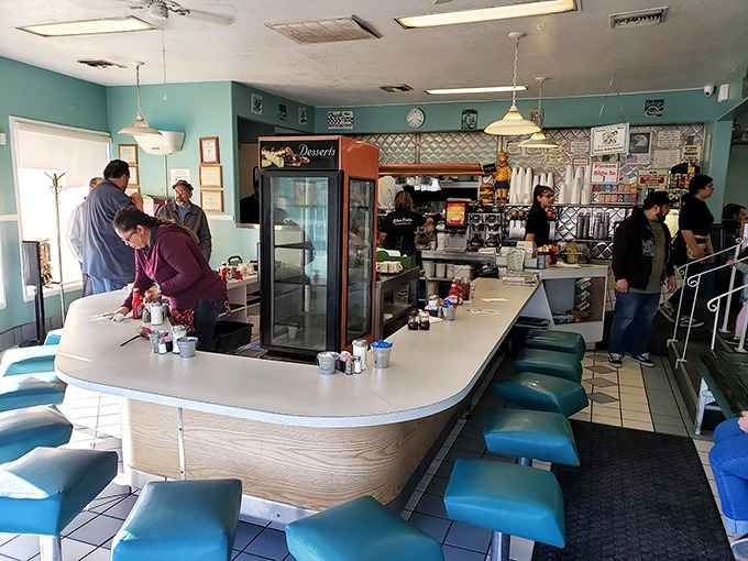 Counter culture at its finest &ndash; where turquoise vinyl stools have witnessed more morning revelations than a therapist's couch.