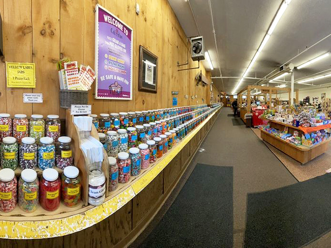 Stretching into sugary infinity, Chutters' legendary 112-foot candy counter is where willpower goes to surrender and childhood memories come flooding back.