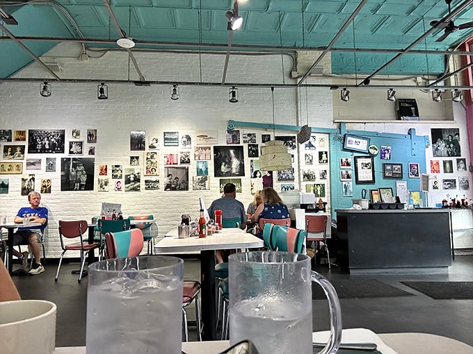 Retro meets revelry under that signature turquoise ceiling, where decades of Pittsburgh memories line the walls and breakfast dreams come true.