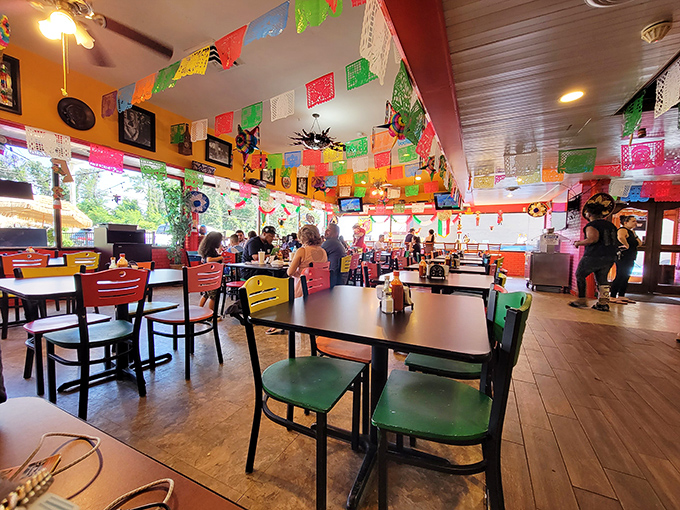 Step inside and the fiesta begins! Colorful papel picado banners dance overhead while the aroma of authentic Mexican cooking welcomes you home.