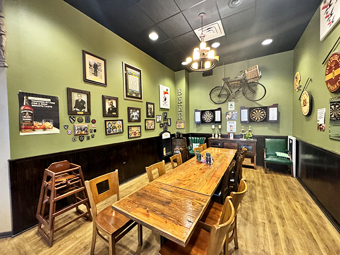 Where Irish charm meets Appalachian hospitality. That vintage bicycle on the wall probably has more stories than most of the patrons.