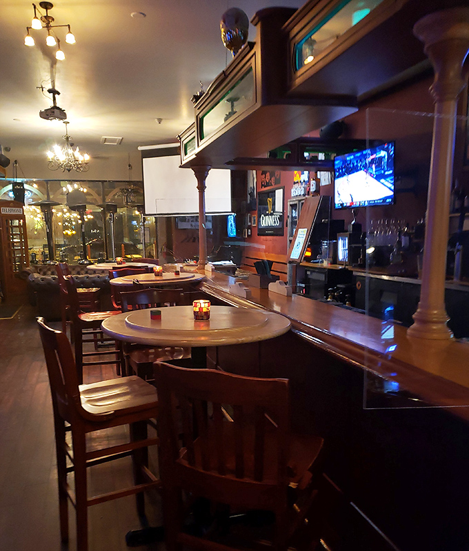 Step inside and you're transported across the Atlantic &ndash; dark wood, warm lighting, and the promise of a perfectly poured pint awaiting your arrival.