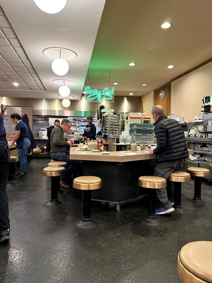 Counter culture at its finest &ndash; the heart of Lou Mitchell's where regulars perch on golden stools, trading stories over coffee that never stops flowing.