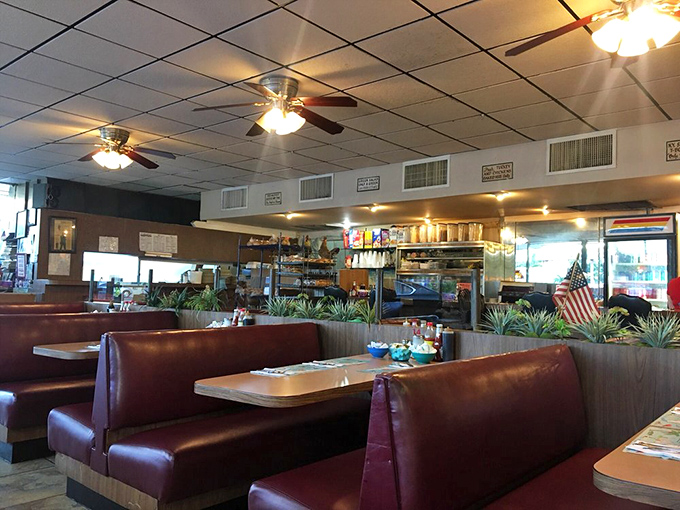 These burgundy vinyl booths have witnessed first dates, family reunions, and countless "I shouldn't have another coffee but…" moments that define diner culture.