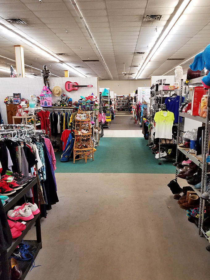 Aisles of possibility stretch before you, where one person's forgotten items become another's newfound treasures.