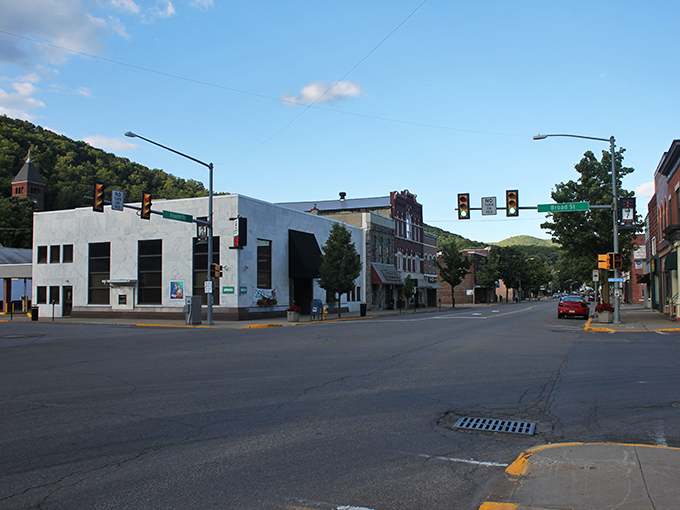 Downtown Emporium epitomizes rural America's unhurried pace, where traffic jams involve waiting for a neighbor to finish sharing weekend plans.