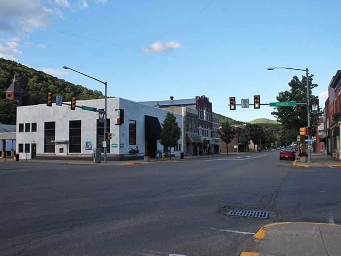 Main Street stretches before you like a living museum of Americana, framed by mountains that have watched over generations of Emporium residents.