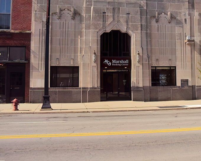 The Art Deco splendor of Marshall Banking Center stands as testament to an era when even financial institutions believed buildings should inspire awe, not just house ATMs.