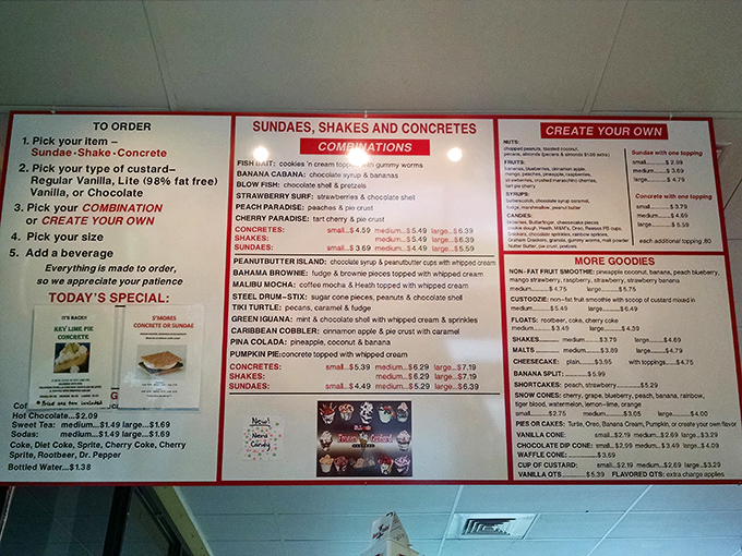 The menu board reads like a dream journal written by someone with an exceptional sweet tooth. Decision paralysis has never been so delicious.