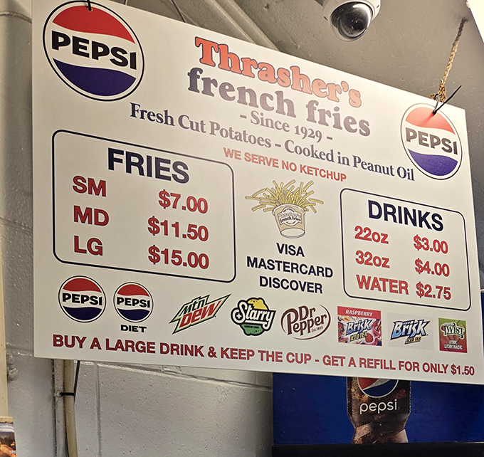 The world's most gloriously minimalist menu. No ketchup, no frills, no compromise&mdash;just potato perfection that's been drawing crowds since 1929.