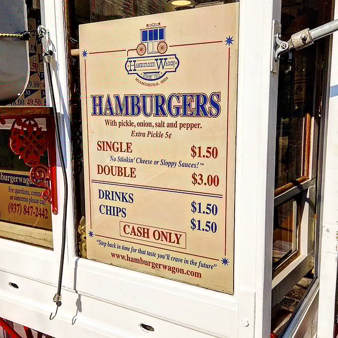 Simplicity reigns supreme on this no-nonsense menu. "No Stinkin' Cheese or Sloppy Sauces!" isn't just a slogan&mdash;it's a century-old philosophy.