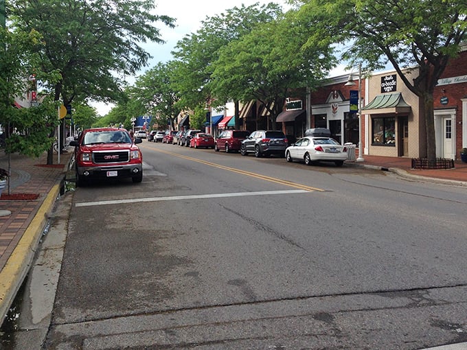 East Tawas' main thoroughfare offers a refreshing glimpse of small-town America. Brick storefronts and colorful awnings create an inviting atmosphere where people actually make eye contact.