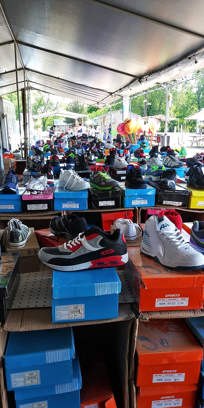 Sneakerheads, rejoice! This explosion of footwear would make Imelda Marcos weep with joy&mdash;every style, color, and era waiting for new adventures.