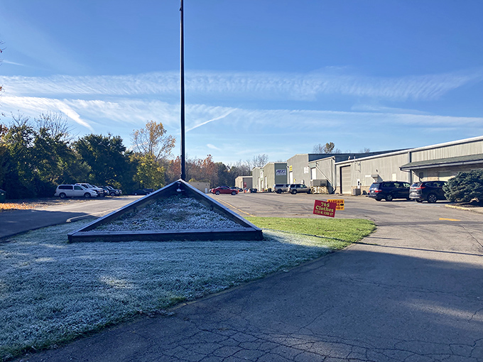 Morning frost dusts the landscape outside this bargain hunter's paradise. The parking lot fills early on markdown days&mdash;seasoned shoppers know timing is everything.