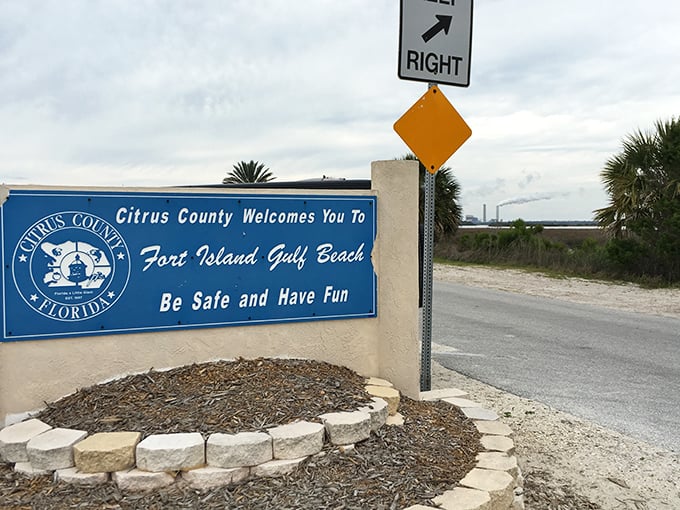 "Be Safe and Have Fun" - a welcome sign that perfectly captures the laid-back vibe of this hidden Gulf Coast treasure.