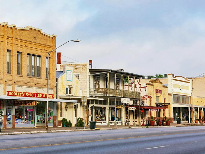 Dooley's 5-10 & 25 cent Store stands as a nostalgic throwback among Fredericksburg's charming storefronts, where shopping feels like a step back into a simpler time.
