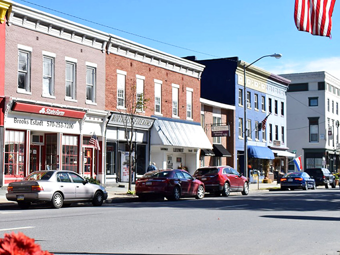 Downtown Honesdale doesn't need neon or billboards to announce its charm—these brick storefronts have been quietly winning hearts since the canal days.