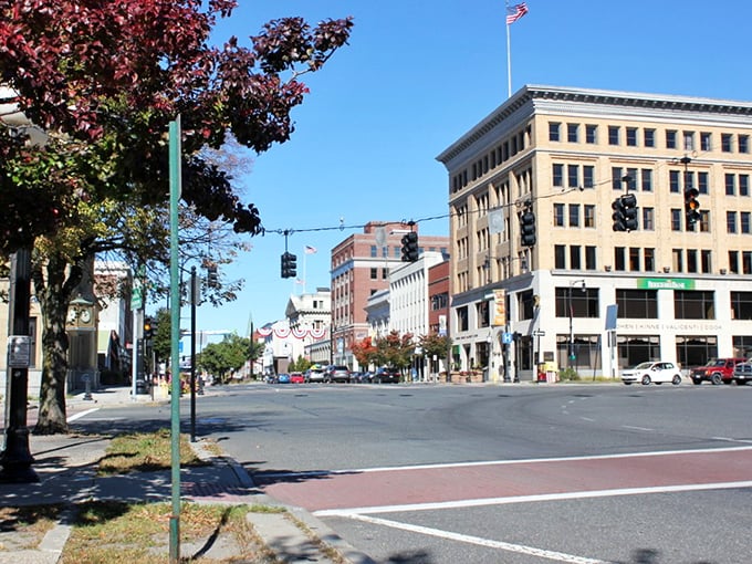 North Street's historic buildings stand like well-dressed sentinels, their classic architecture a reminder that beauty doesn't require Boston-level budgets.