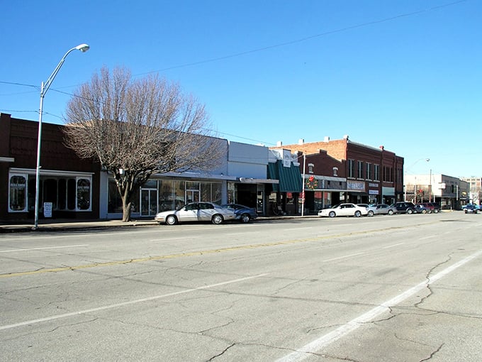 Main Street in Alva offers that classic small-town charm where parking spots are plentiful and nobody's in a hurry.