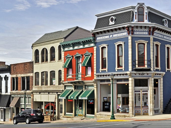 These aren't just buildings&mdash;they're colorful characters in Wabash's ongoing story. The Victorian architecture pops like a well-curated Instagram feed before Instagram was even a thing.