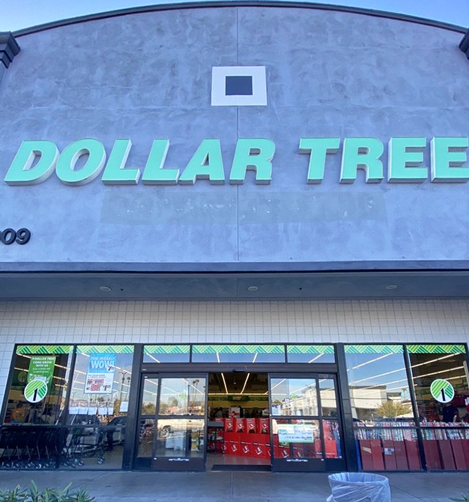 Gateway to affordability. The clean, modern entrance invites shoppers in from the Phoenix heat, where desert mirages are replaced by actual deals.