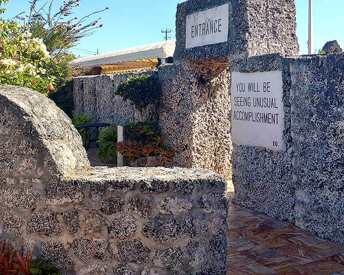 "YOU WILL BE SEEING UNUSUAL ACCOMPLISHMENT" promises the entrance sign. Talk about the understatement of the century! 
