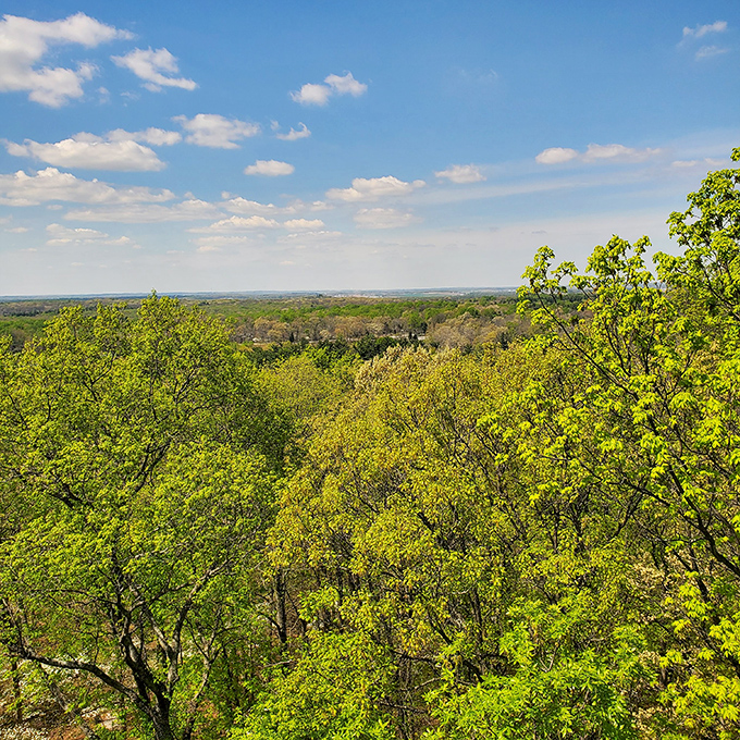 From this breathtaking vantage point, southern Indiana unfurls like a verdant quilt, reminding us why they call this "God's country" without the admission fee.
