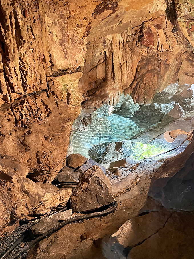 The ethereal blue waters inside the caverns create a scene straight out of fantasy&mdash;Middle-earth meets central Pennsylvania.