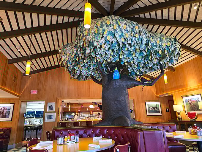 Money doesn't grow on trees, except at OK Cafe where the famous dollar-adorned centerpiece has become as legendary as their country fried steak.