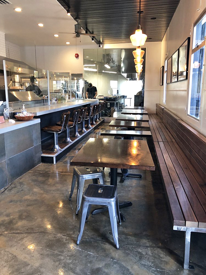 Clean lines, industrial chic, and the promise of meat perfection. This counter setup is where barbecue dreams materialize before your very eyes.