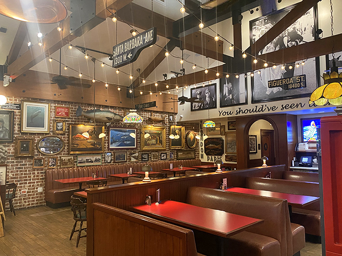 Inside, street signs and string lights create the perfect marriage of maritime museum and neighborhood hangout. Like Hemingway's favorite fishing lodge, but with better food.