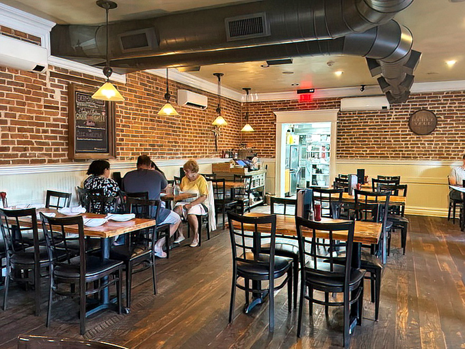 Exposed brick walls and wooden floors create that perfect "come as you are" vibe. This isn't a place for pretension&mdash;it's where flavor takes center stage.
