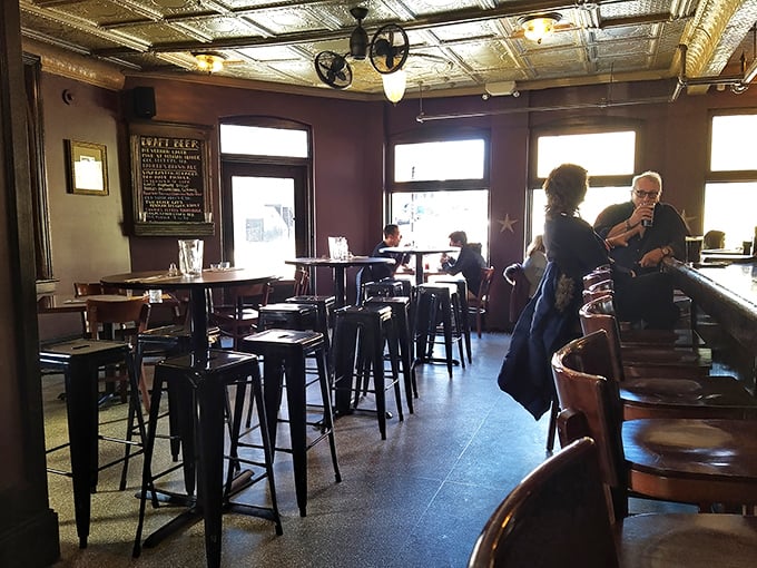 Step inside and the ornate tin ceiling tells stories of yesteryear, while modern patrons create new memories in this perfectly balanced historic-meets-contemporary space.